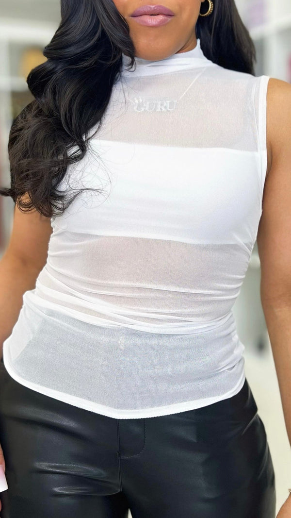 Sheer Ruched Tank | The Style Guru